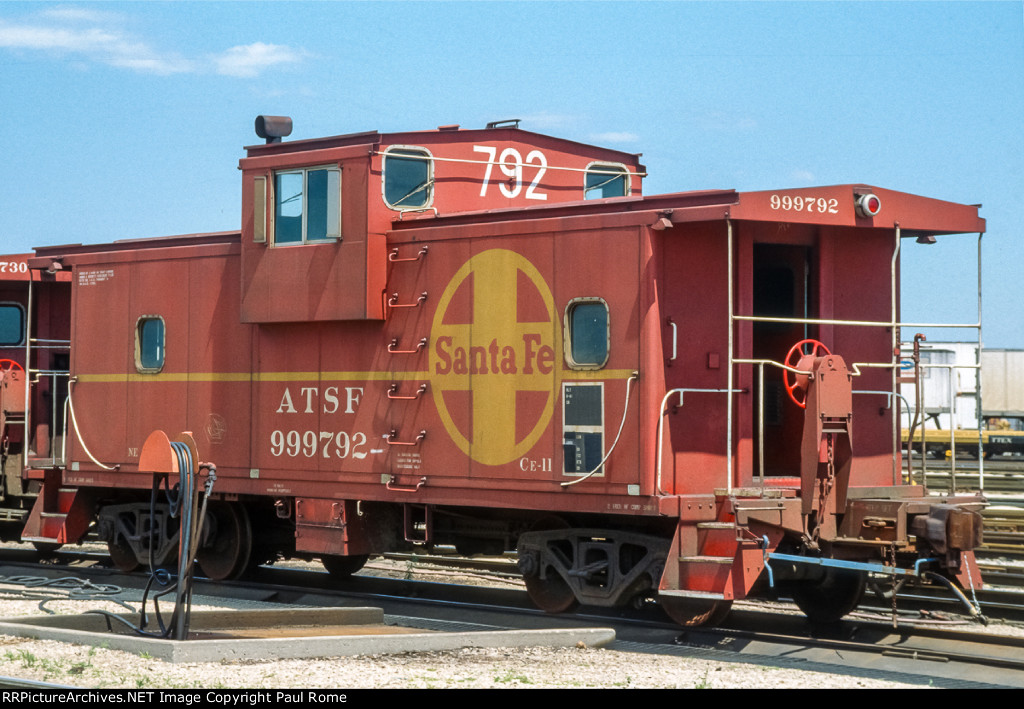 ATSF 999792, Wide Vision Caboose, at Corwith Yard